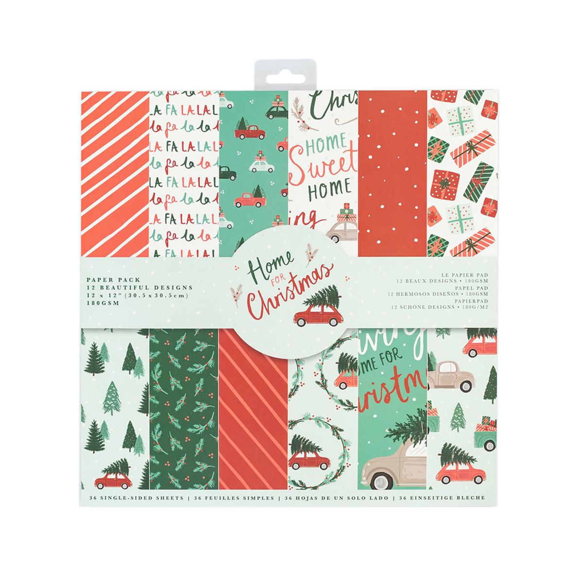Violet Studios 12x12 Paper Pack - 36pk - Home for Christmas | HobbyMaker