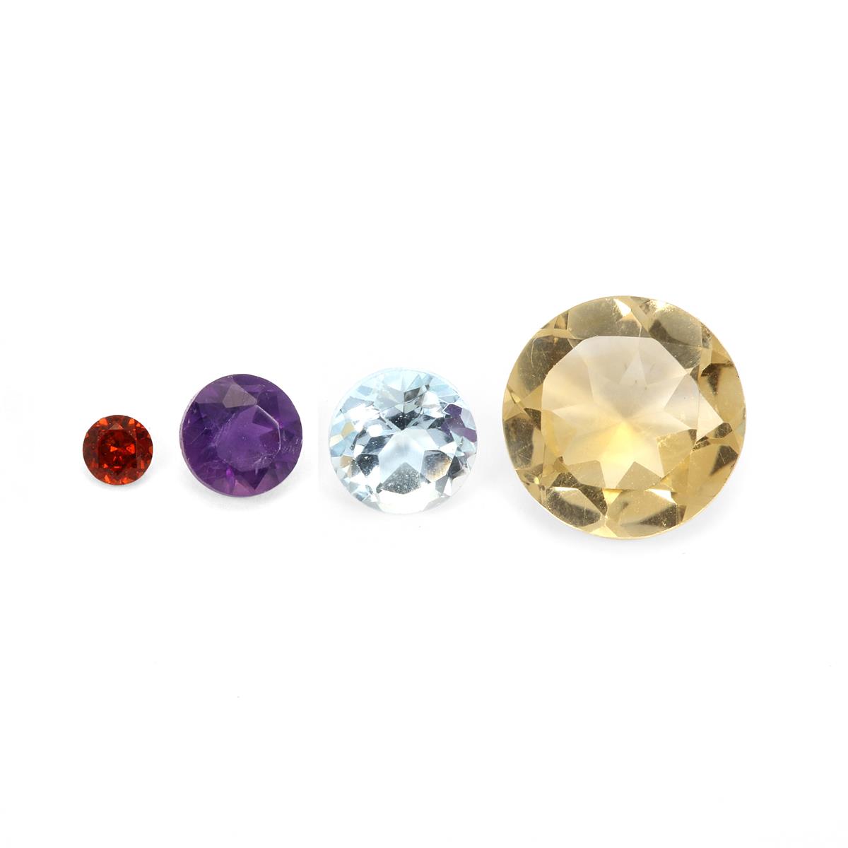 0.95cts Multi Gemstone Round Brilliant Approx 2 to 6mm (Pack of 4 ...