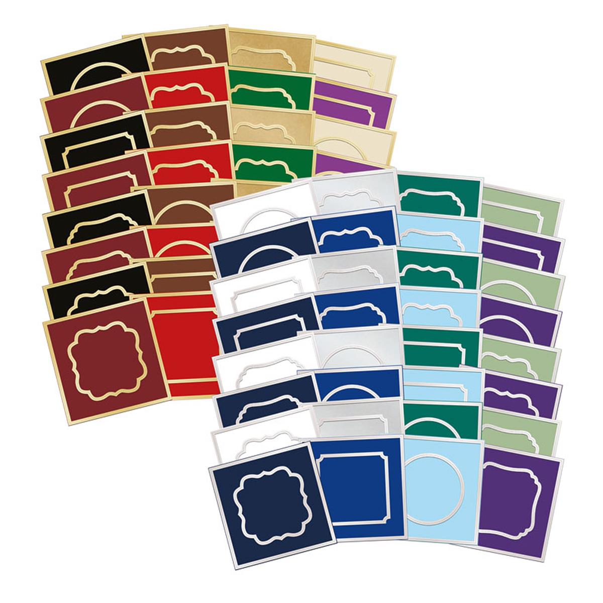 Square Pocket Pad Apertures - Festive Colourways - Stunning Silver & Rich Gold Multibuy | HobbyMaker