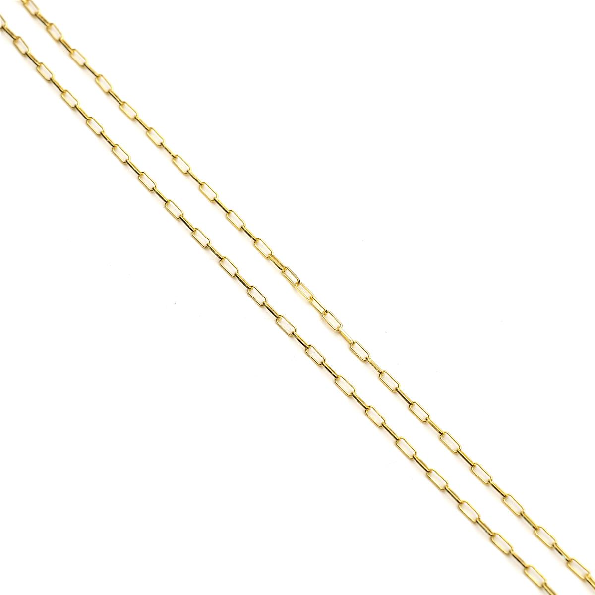 Gold Plated 925 Sterling Silver 2.3mm Round End Link Chain Approx 45cm ...