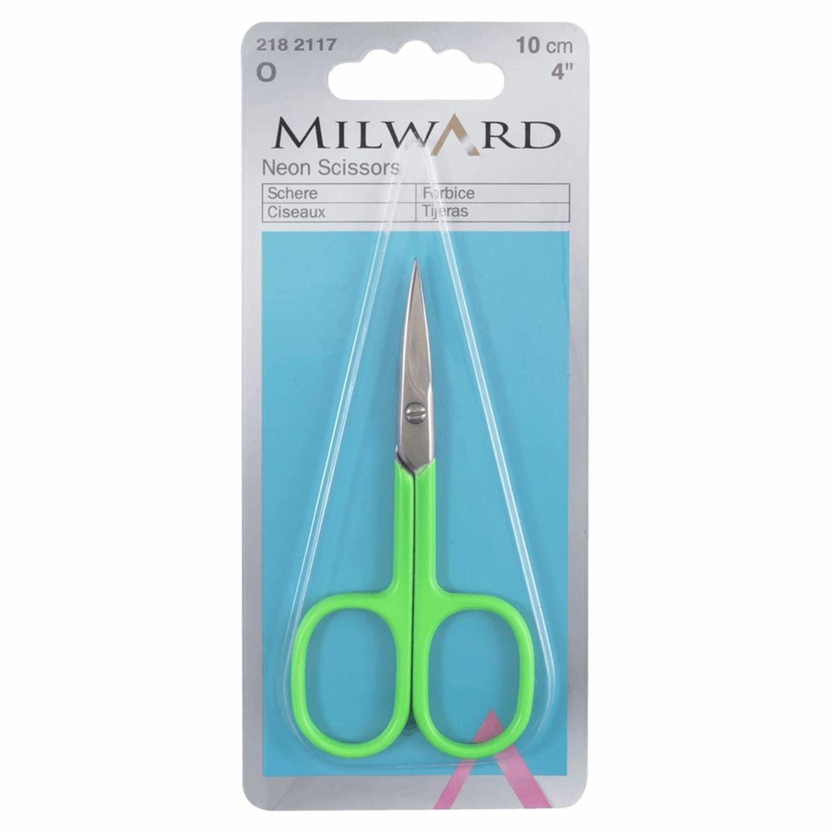 Neon Embroidery Scissor Milward - Green | SewingStreet
