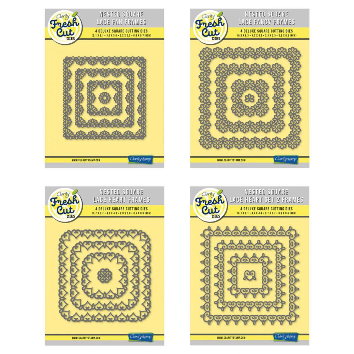 Fresh Cut Nested Square Lace Frames Die Collection | HobbyMaker