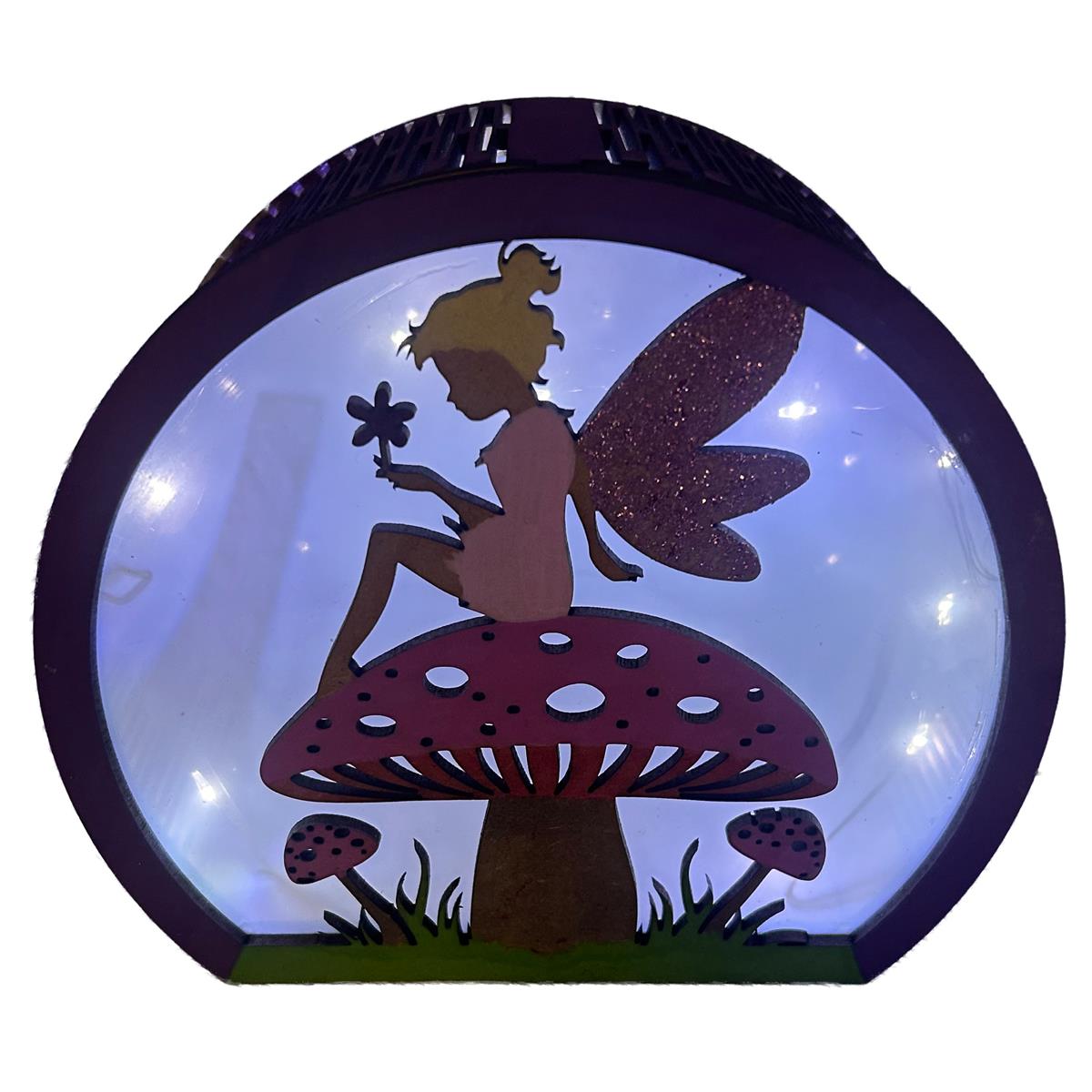 GlitzCraft - Fairy Toadstool with Fairy Lights and Bendable MDF Kit | HobbyMaker