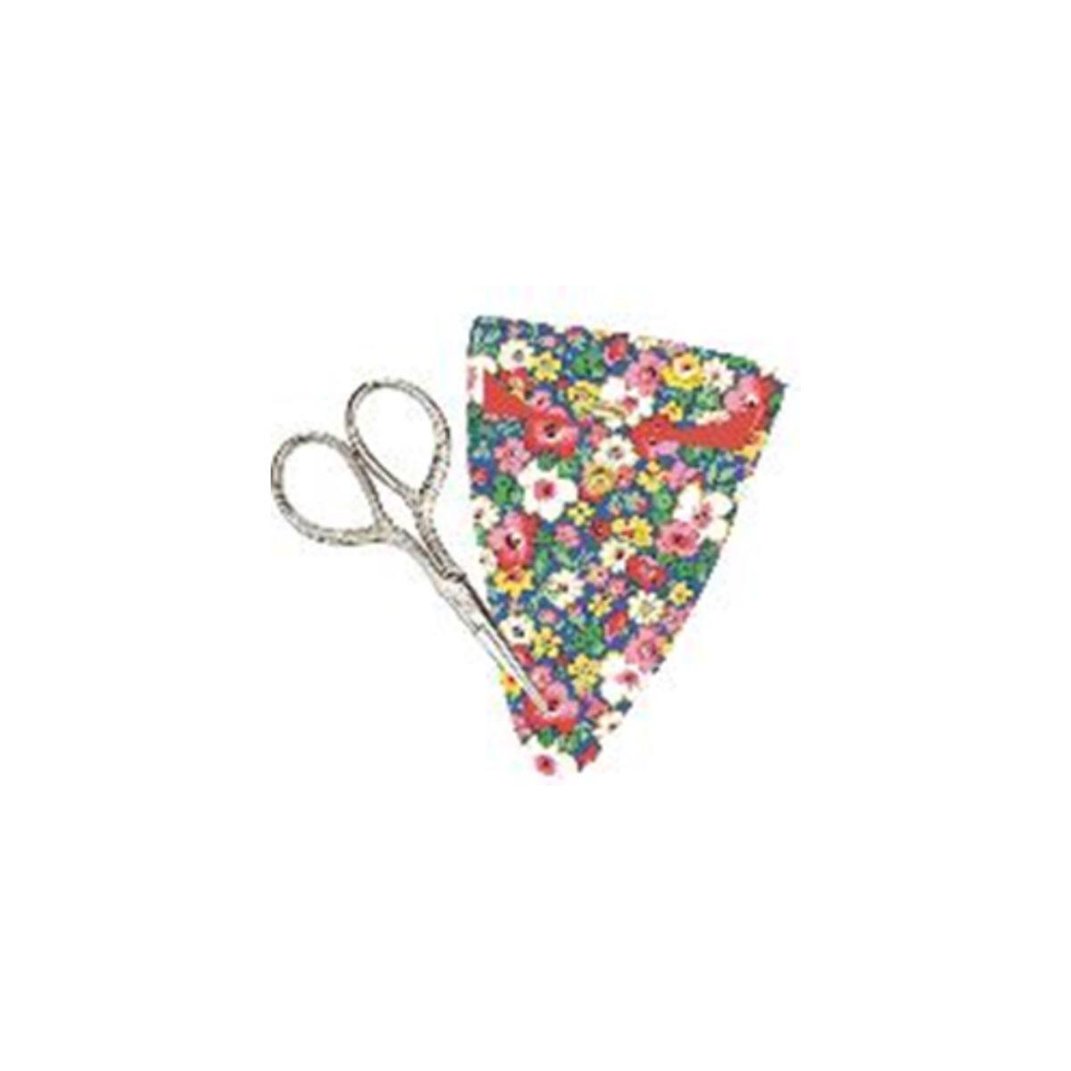 Liberty Heirloom 2 Hedgerow Bloom Blue Fabric Embroidery Scissors & Pouch | SewingStreet
