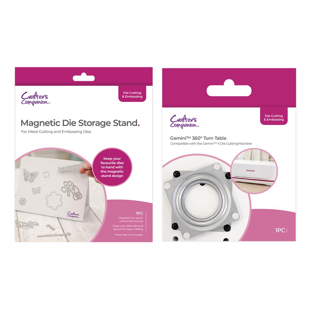 Gemini 360° Turn Table & Crafter's Companion Magnetic Die Storage Stand ...