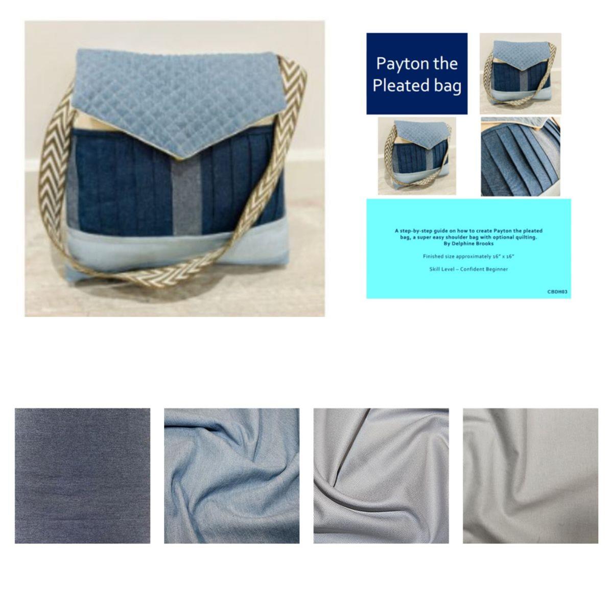 Delphine Brooks Denim & Silver Payton The Pleated Bag Kit: Instructions ...