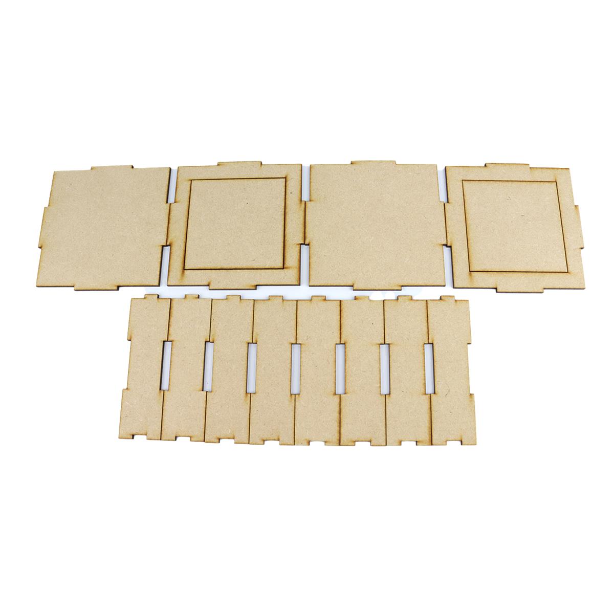 Bert & Gert's MDF Box Frame Kits - 4 x 4 inch (Pack of 2) | HobbyMaker