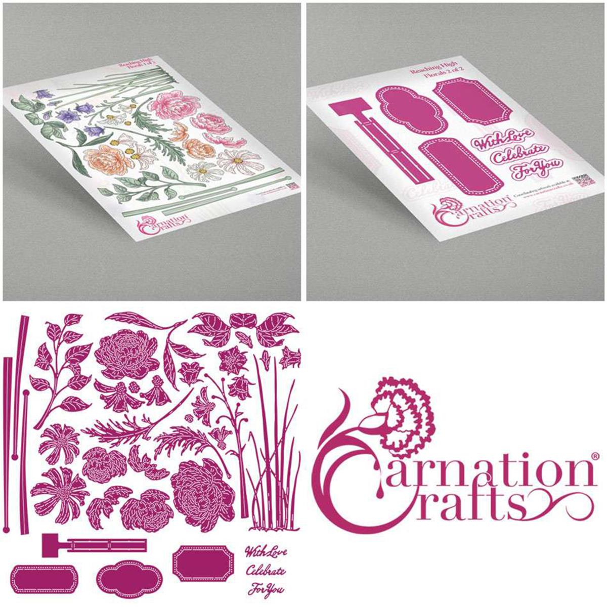 Carnation Crafts Reaching High Florals Die Set | HobbyMaker