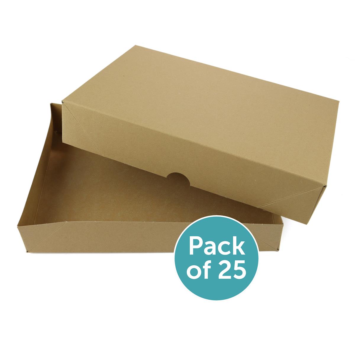 Paper Dienamics- A4 Kraft Card Boxes - Base and Lids - Pack of 25 ...