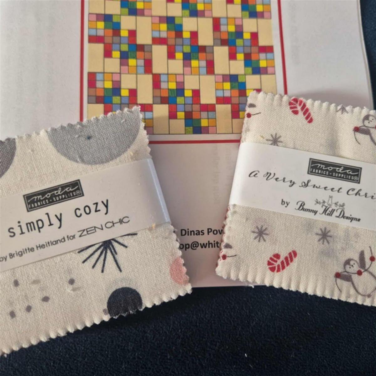 White Gecko Cosy Moda Mini Charms (Set of Two) with Pattern | SewingStreet