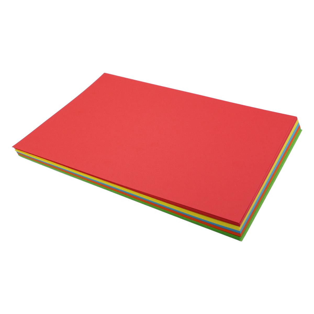 Paper Dienamics - A4 Bright coloured card assortment 210gsm - 50 sheets ...