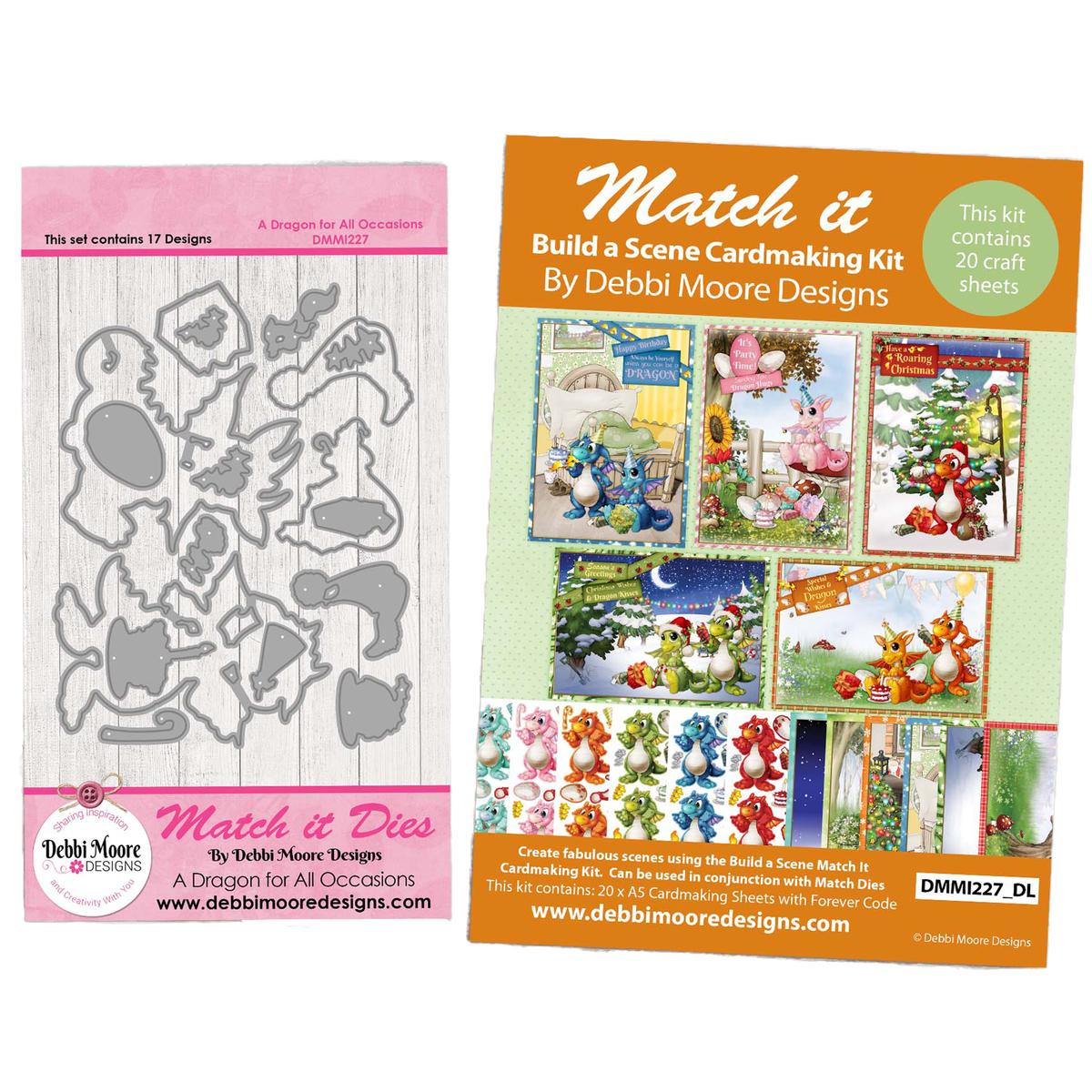 Debbi Moore Designs - Match It Dragon Fun Everyday and Christmas ...