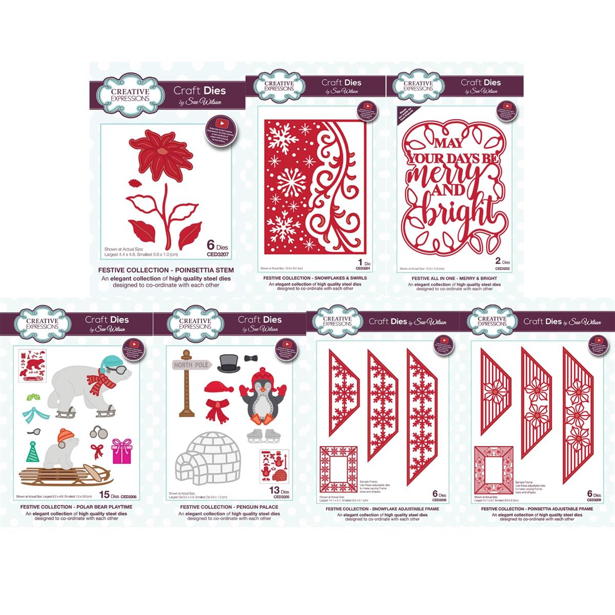 Creative Expressions Sue Wilson Craft Dies - Snowflakes & Swirls Bundle ...