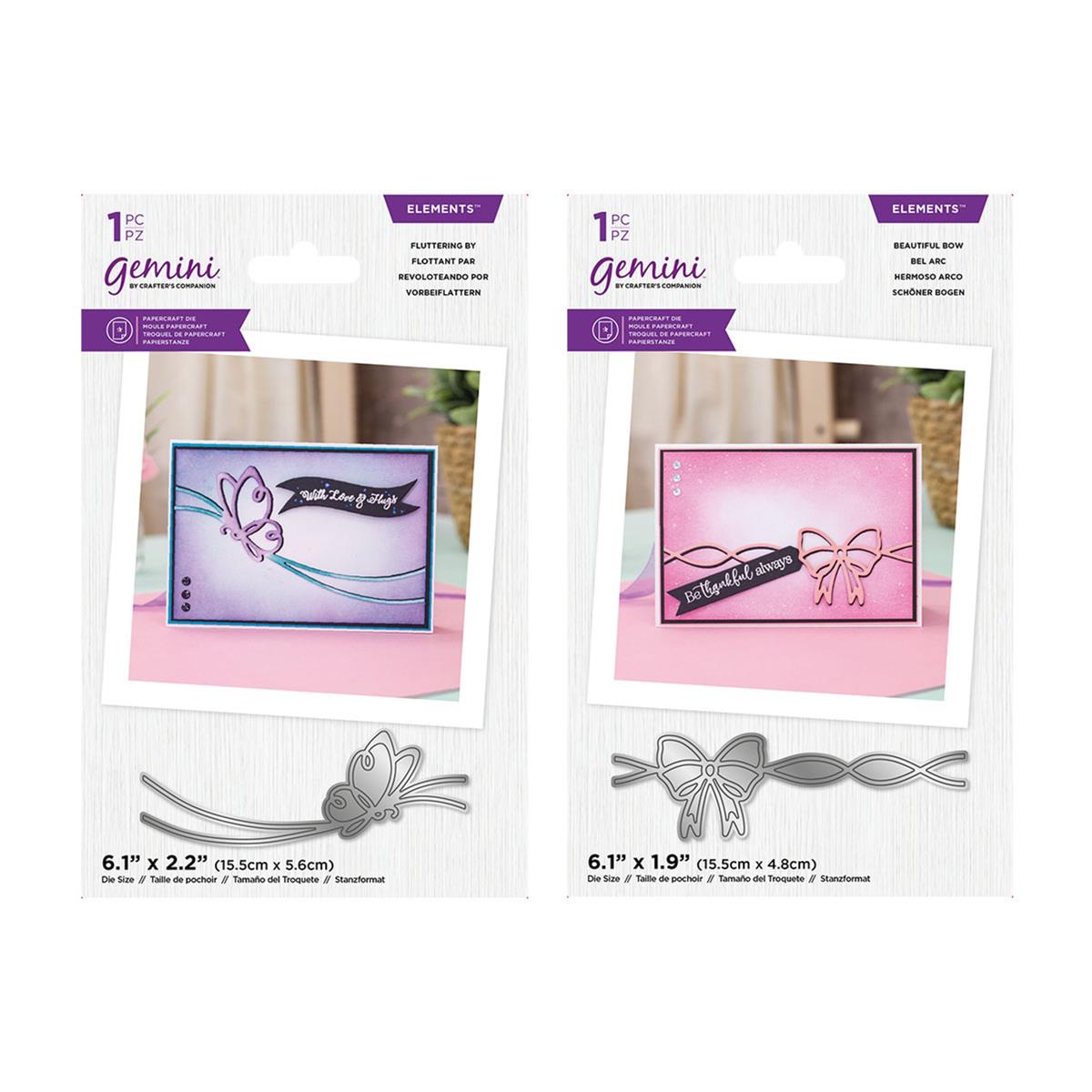 Gemini Decorative Swash Border Dies 2PC Mini Collection - Fluttering By ...