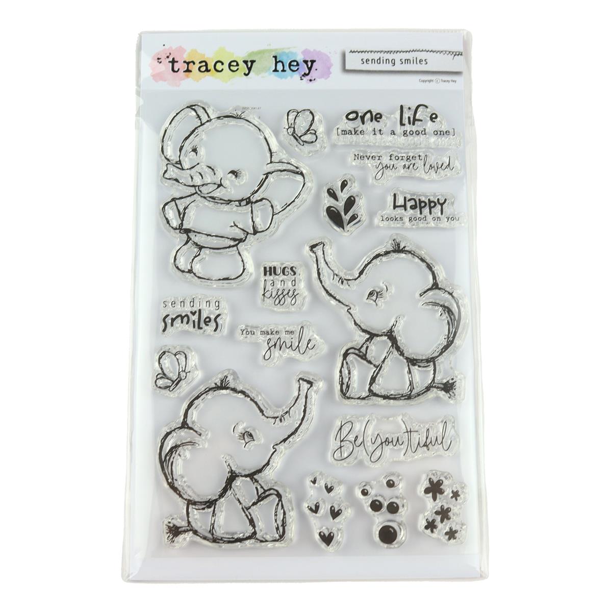 Tracey Hey A6 Stamp Set - Sending Smiles - 16 Stamps | HobbyMaker
