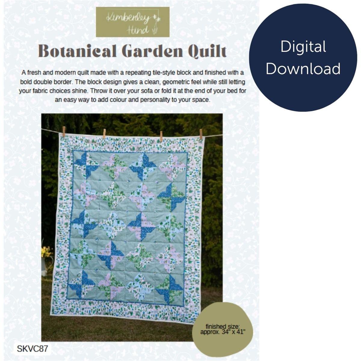 Debbie Shore Botanical Garden Quilt Instructions - Digital Download ...