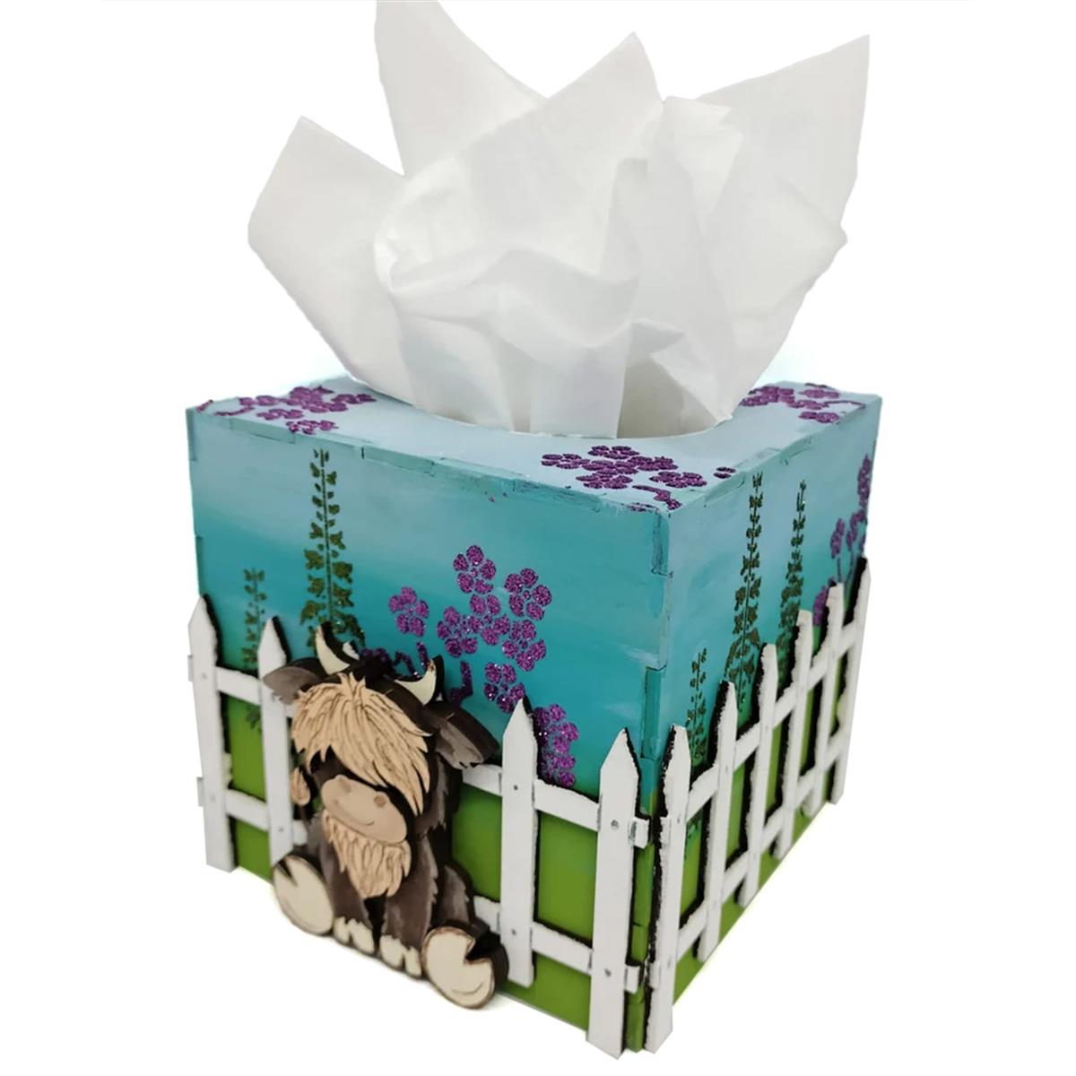 MDF Highland Cow Tissue Box | HobbyMaker