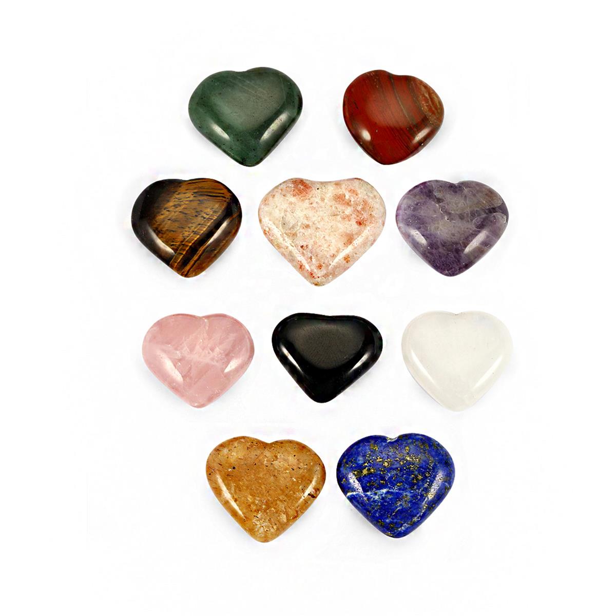 230cts Multi gemstone heart shape 14 - 24mm (pack of 10) | JewelleryMaker