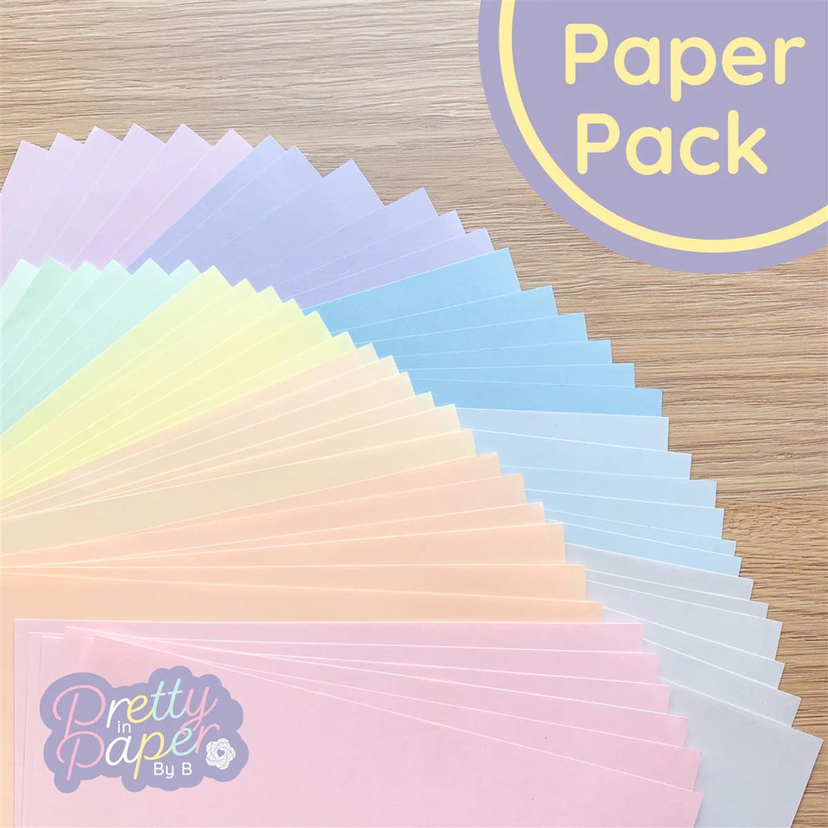Pastel Rainbow Paper Pack A5, 60 Sheets | Coloured Paper Pad | HobbyMaker