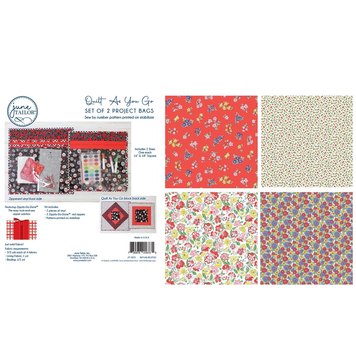 June Tailor Project Bag Liberty Heirloom Kit: QAYG Kit & Fabric (2m ...