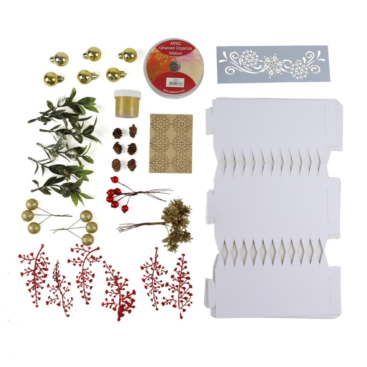 Luxury Cracker Sets - 6 Cracker Bases, Snowflake Stencil,Glitter Paste ...