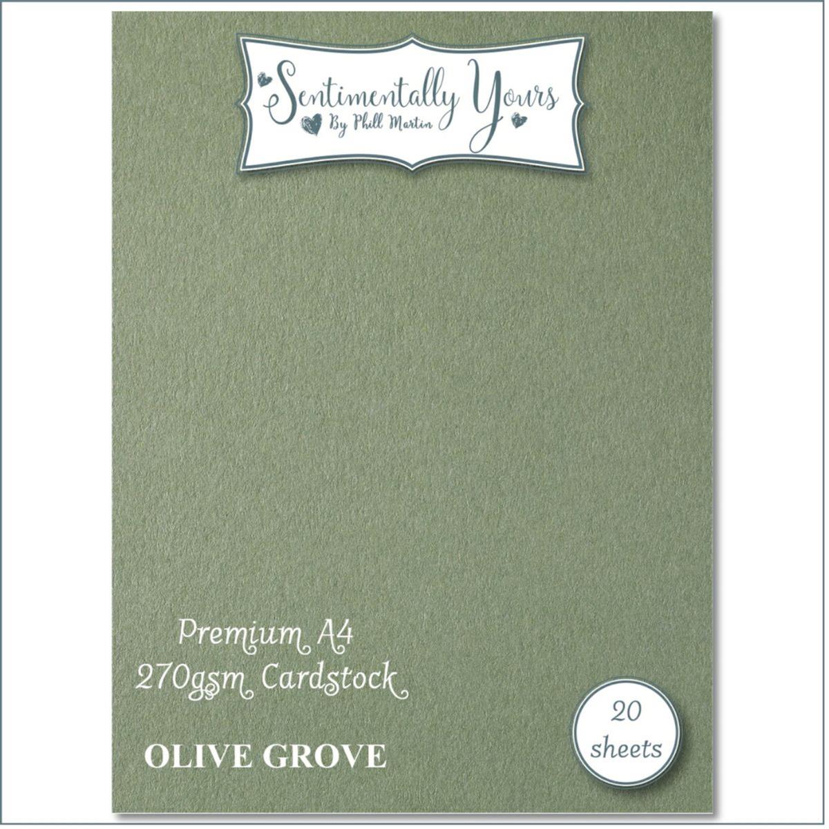 Sentimentally Yours A4 Premium Cardstock (20 Sheets)- Olive Grove ...