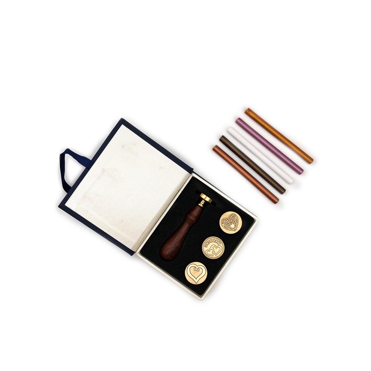 Wedding Stamp Set - 4pk Stamps with Handle and 5pk glue sticks 7mm ...