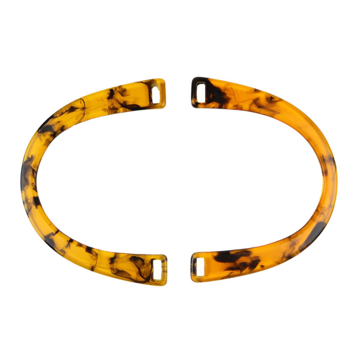 Tortoiseshell Design Arched Resin Handles - 1 Pair (16cm x 12cm ...