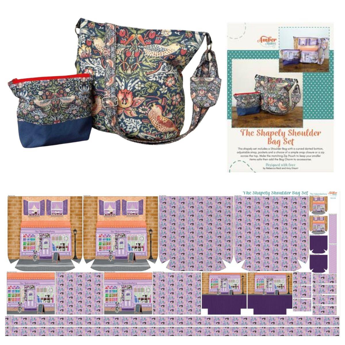 Amber Makes The Shapely Shoulder Bag Set The Haberdashery Kit: Fabric ...