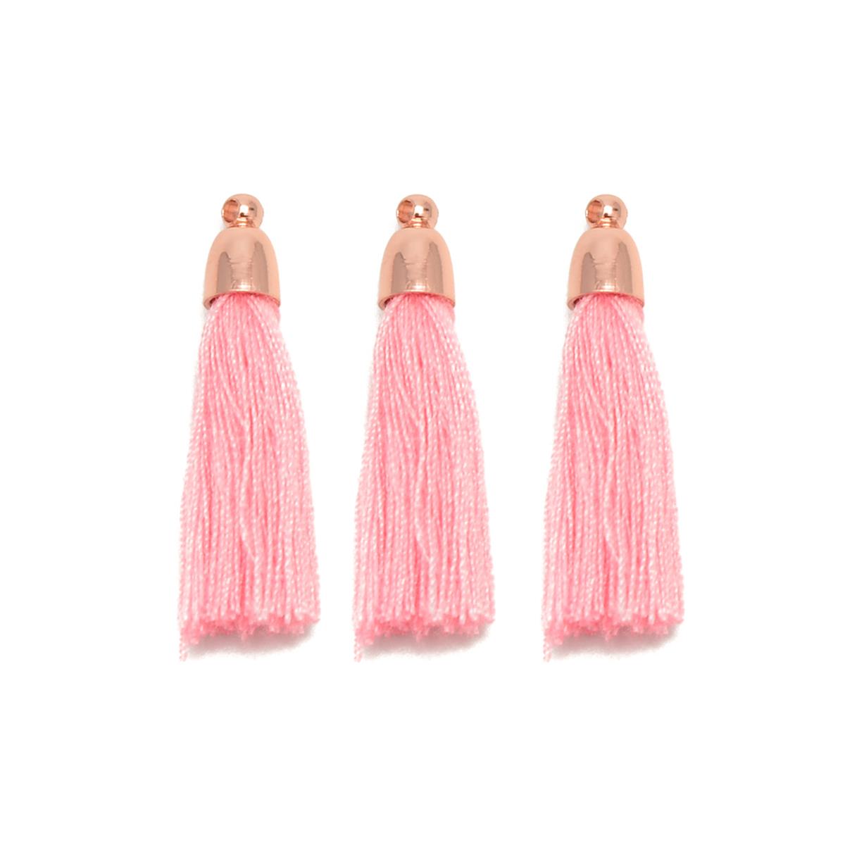 Pink Tassel, 30mm, 3pcs | JewelleryMaker