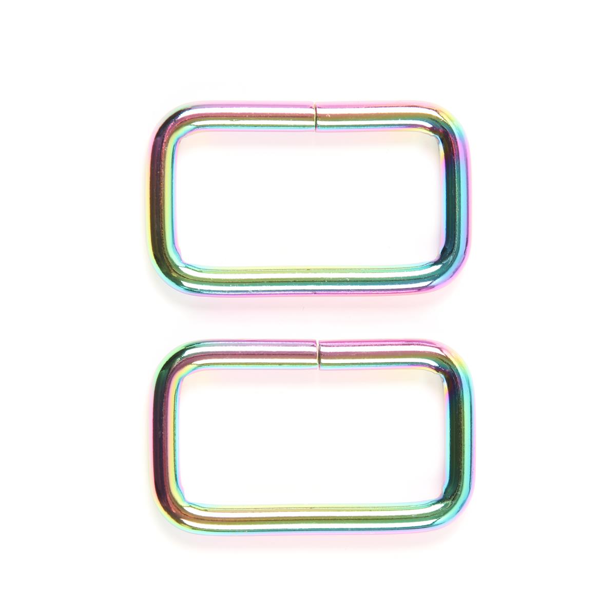 38mm Rainbow Rectangle Loop - 2 Pieces | SewingStreet