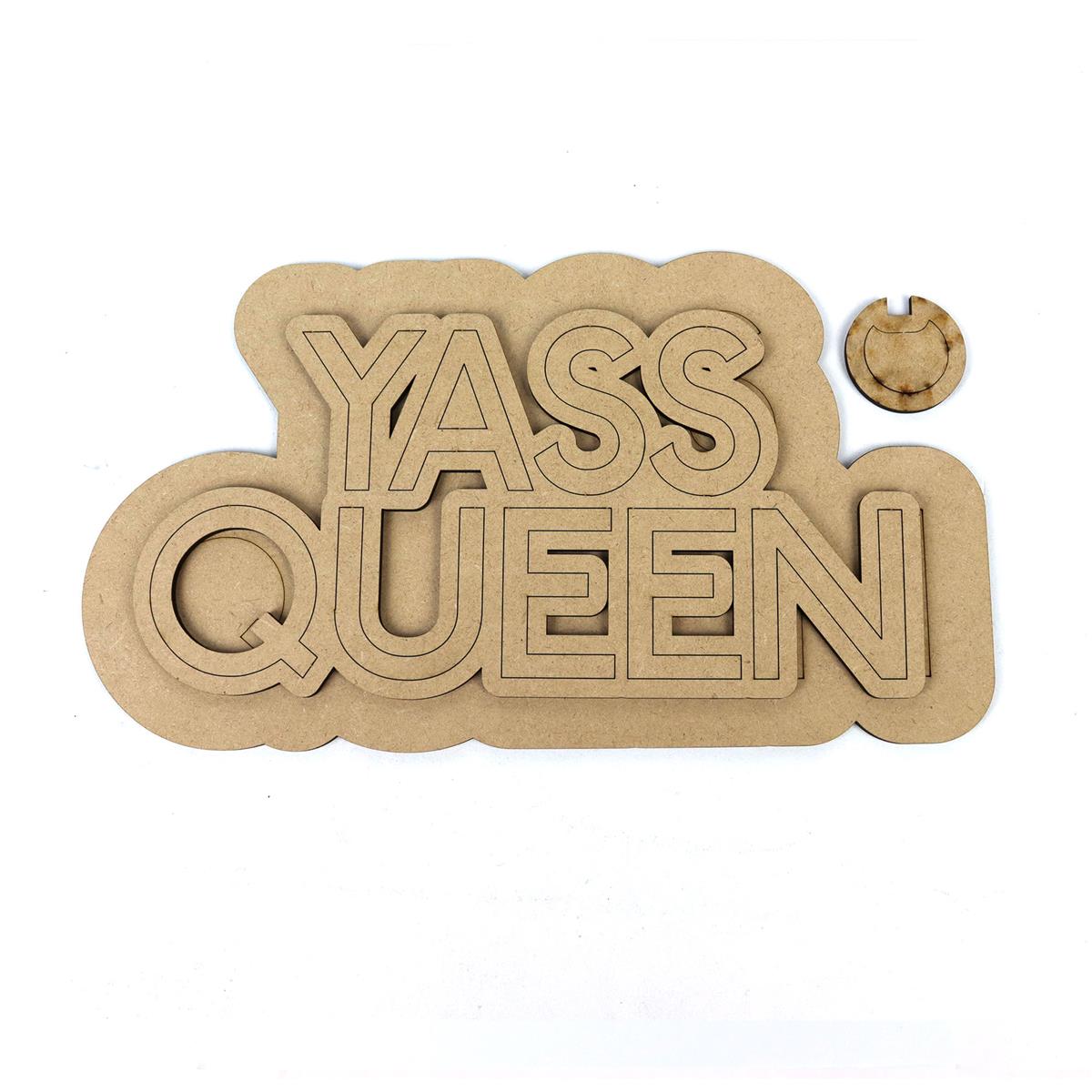 MDF Yass Queen Plaque | HobbyMaker