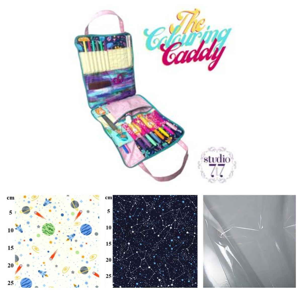 Studio 7t7 Navy Space Colouring Caddy Kit: Instructions & Fabric (2.5 ...