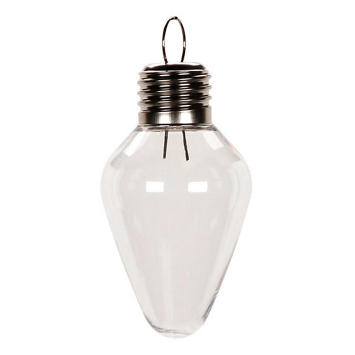 Darice Clear Plastic Light Bulb Ornament 100mm x 1 | HobbyMaker