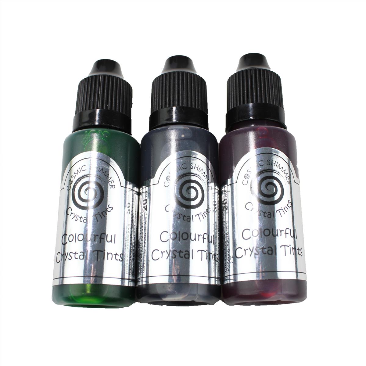 Cosmic Shimmer Colourful Crystal Tints - Set of 3- Set C Includes; Lime ...