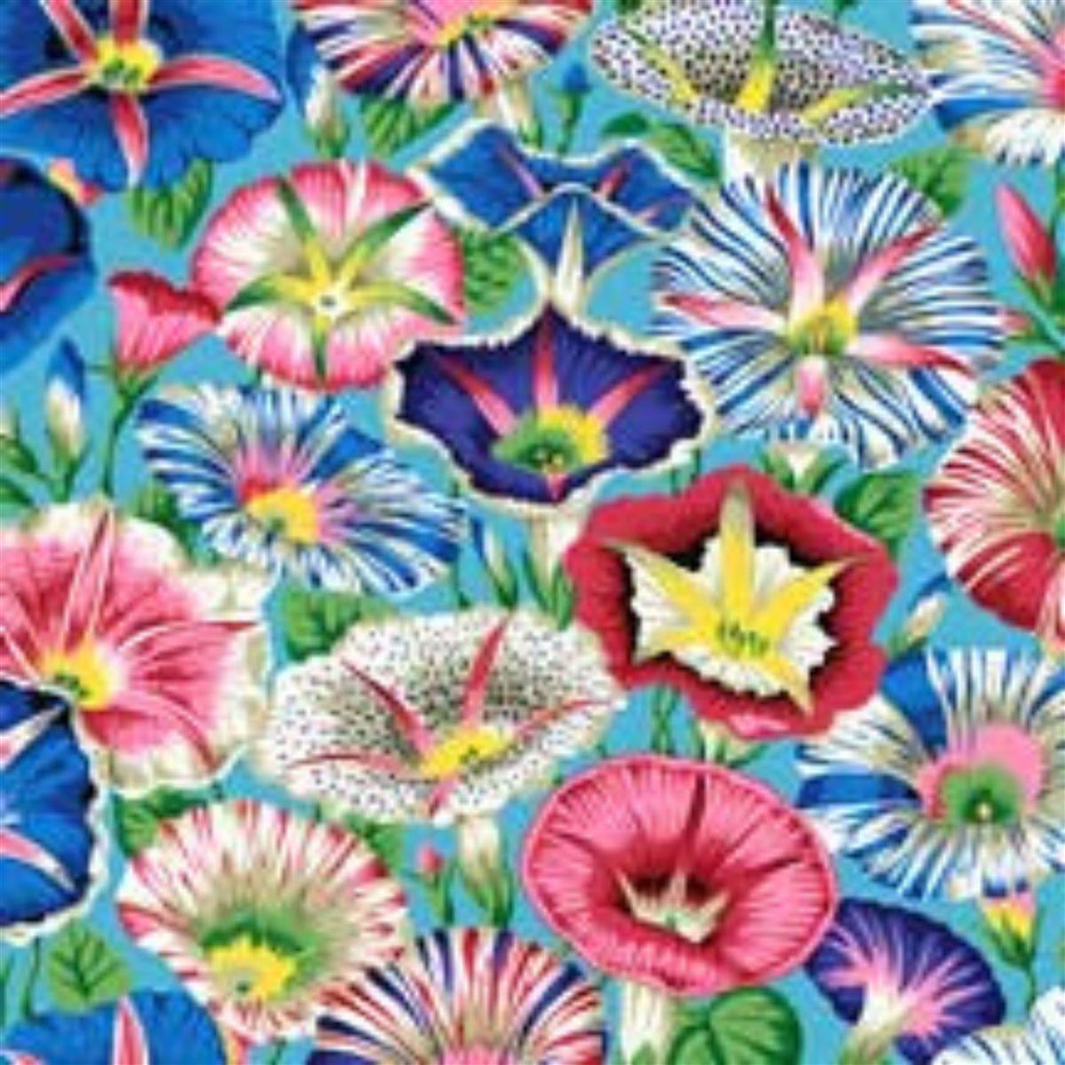 Kaffe Fassett Collective Variegated Morning Glory Aqua Fabric 0.5m ...