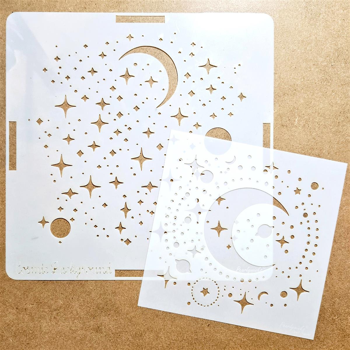 Pearlywinks- Cosmic Background Stencils | HobbyMaker