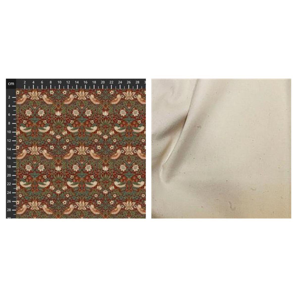 UNDER £10 William Morris Mini Strawberry Thief Wine Fabric Bundle (1m) | SewingStreet