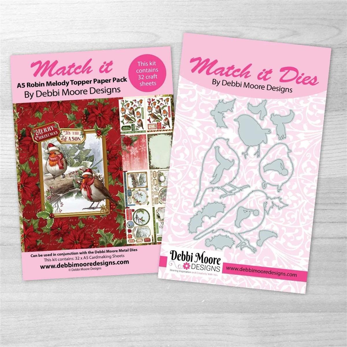 Debbi Moore Designs- Match it - Christmas Melody Die, Cardmaking kit ...