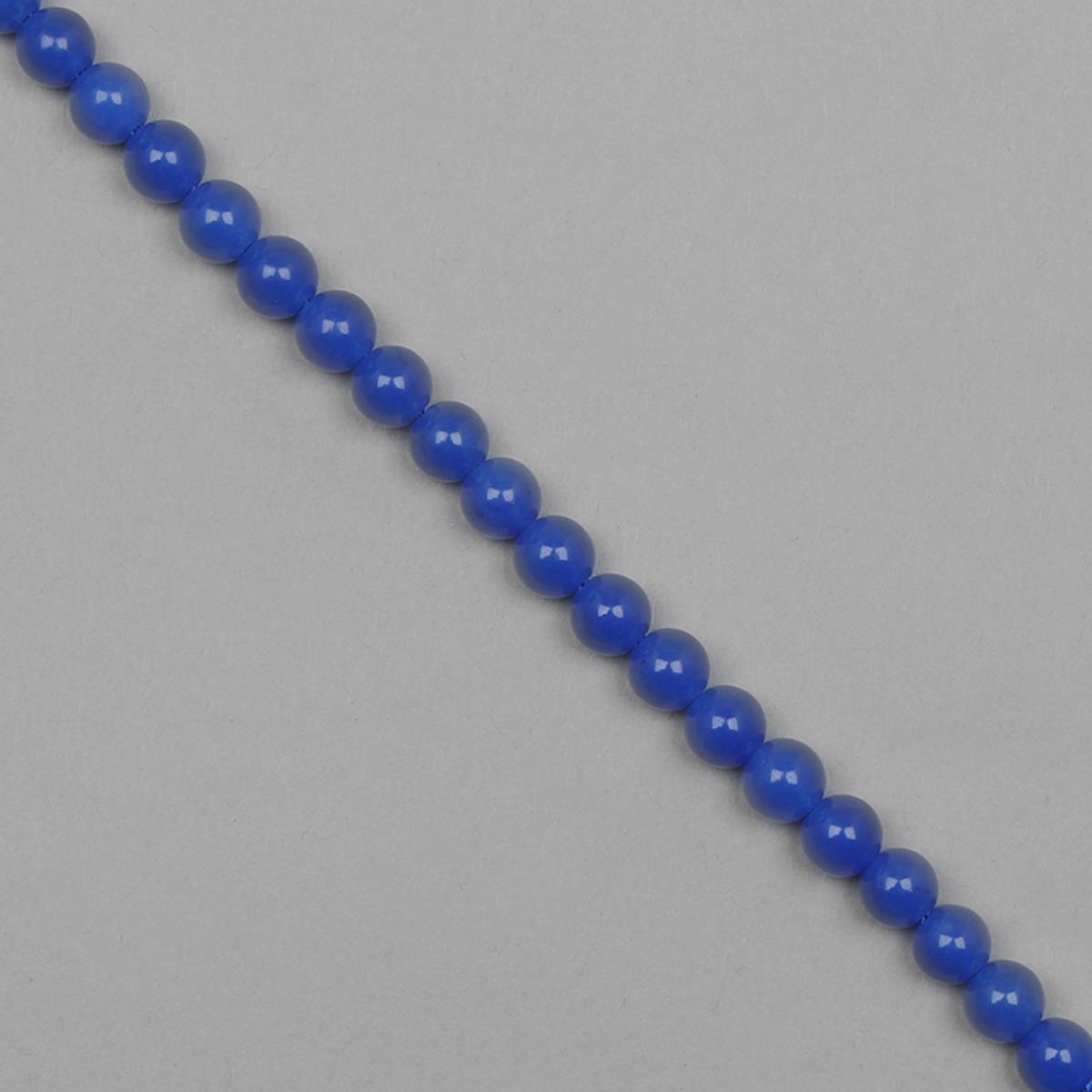 95cts Blue Colour Dyed Quartz Plain Rounds Approx 6mm, 35cm Strand ...