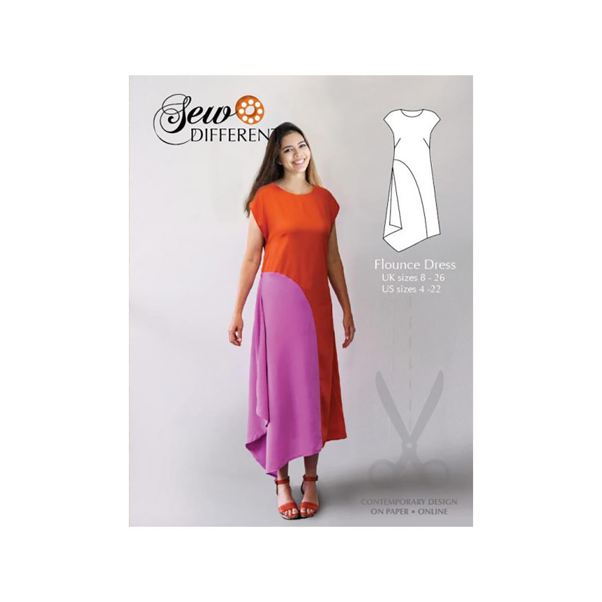 Sew Different Flounce Dress Pattern - Sizes 8-26 | SewingStreet