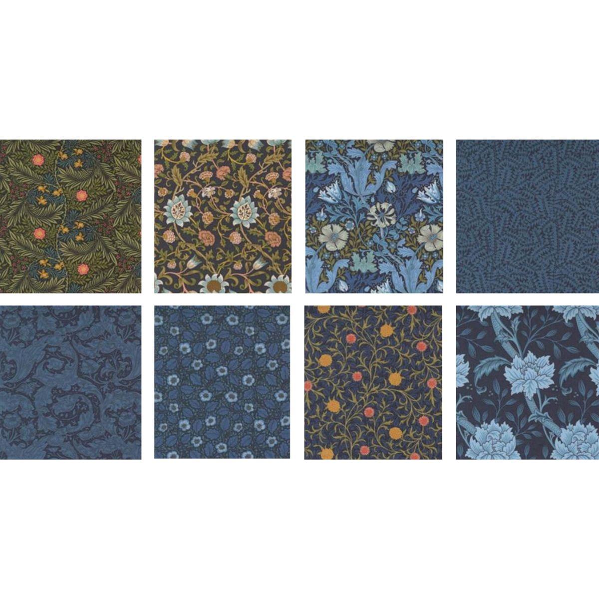 Moda Morris Manor Collection Navy FQ Pack (8pcs) | SewingStreet