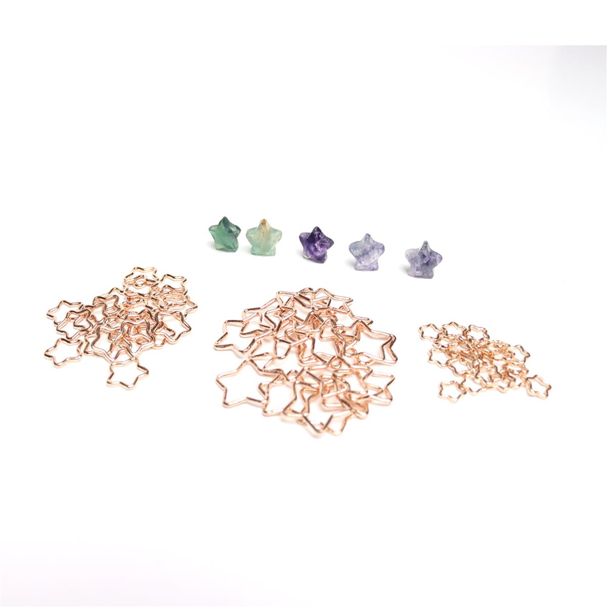 Starlight, Star Bright; Rose Gold Plated Base Metal Star Shaped Closed ...