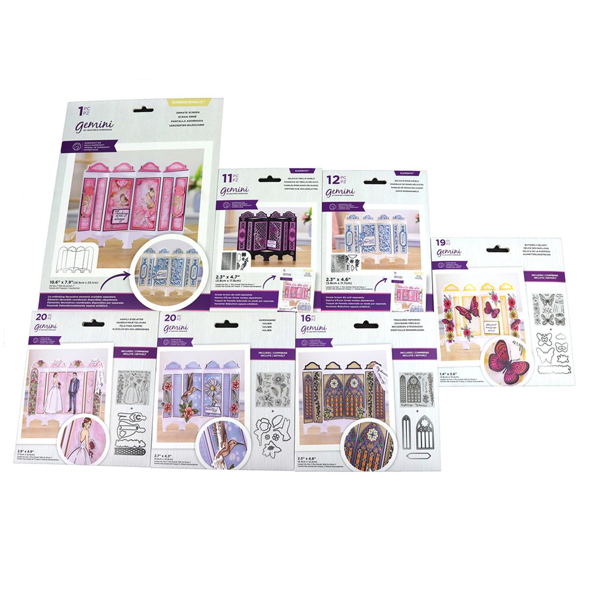 Gemini Dimensionals Ornate Screen Panel Dies 99PC Collection | HobbyMaker