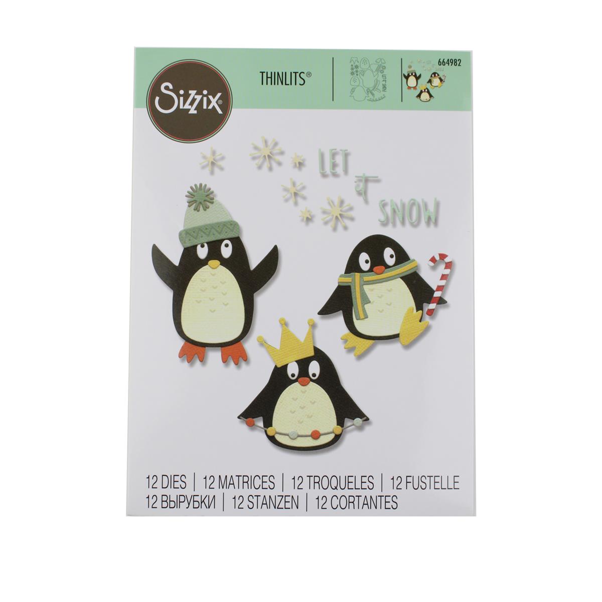 Sizzix Thinlits Die Set 12PK Penguin Pals | HobbyMaker
