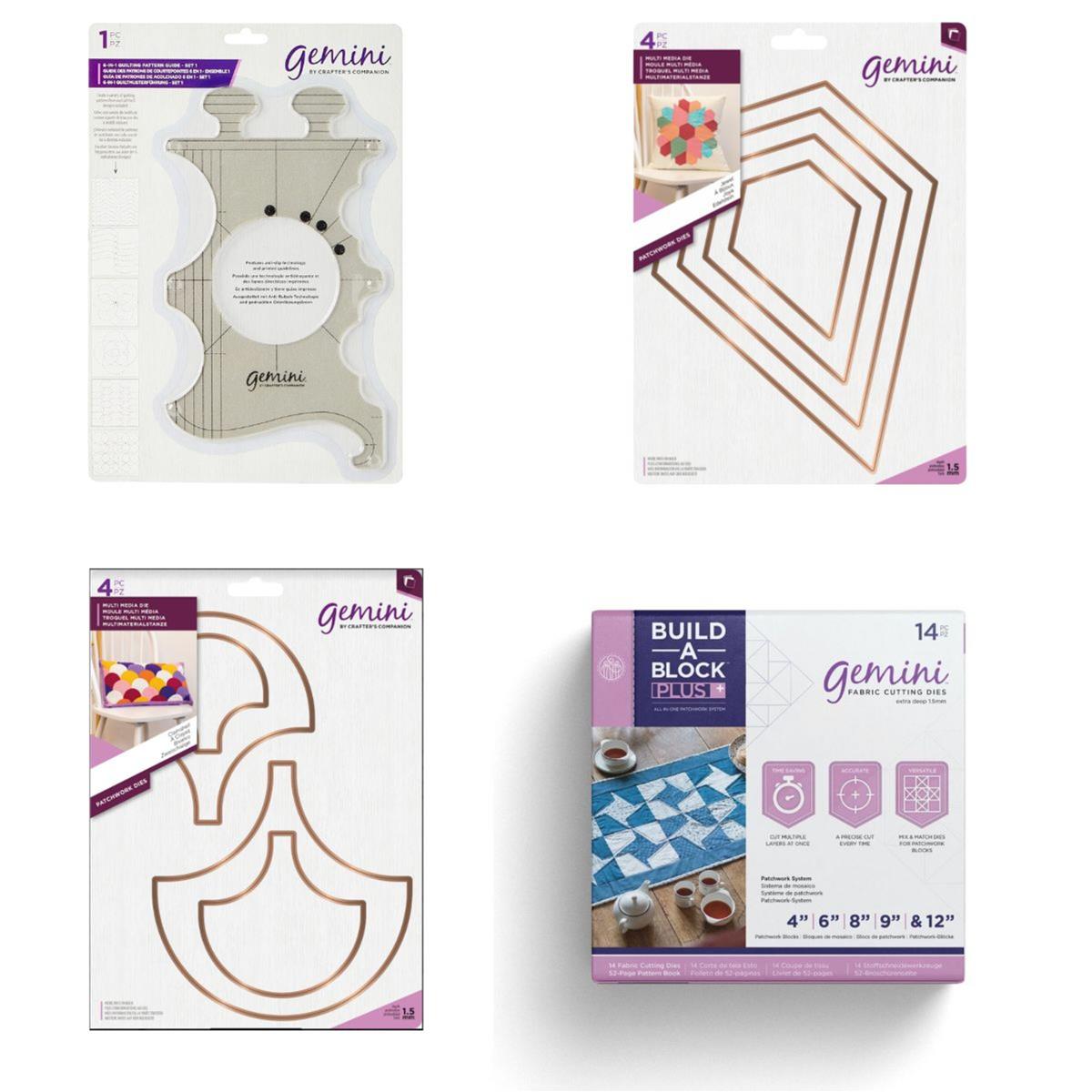 Gemini - Build-A-Block Patchwork System PLUS with FREE Multi Media Patchwork Dies & Quilting ...