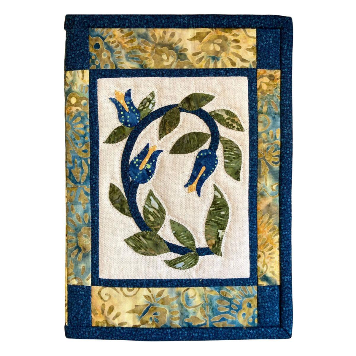 Village Fabrics Batik Book Cover; includes Notebook - Blue | SewingStreet