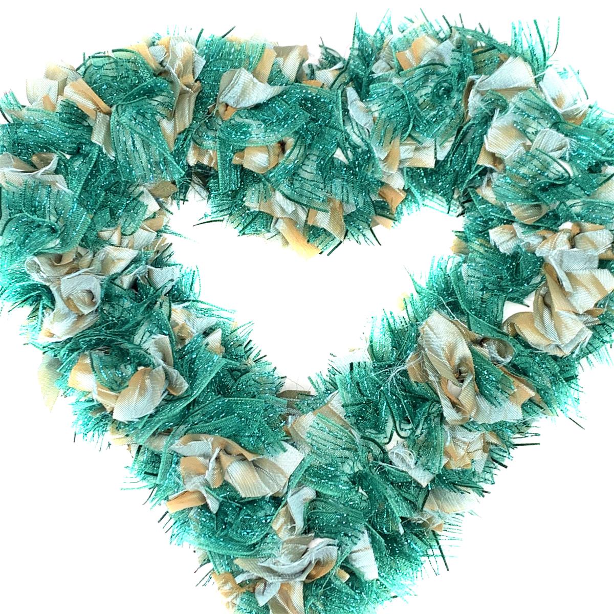 Adorable Aqua Diddy Heart, 1 x 18cm foam heart, 2 x luxury ribbons, 1x ...