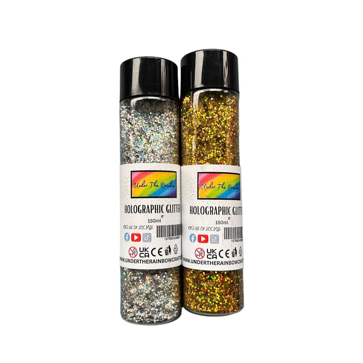 Under The Rainbow Set Of 2 Holographic Glitter | HobbyMaker