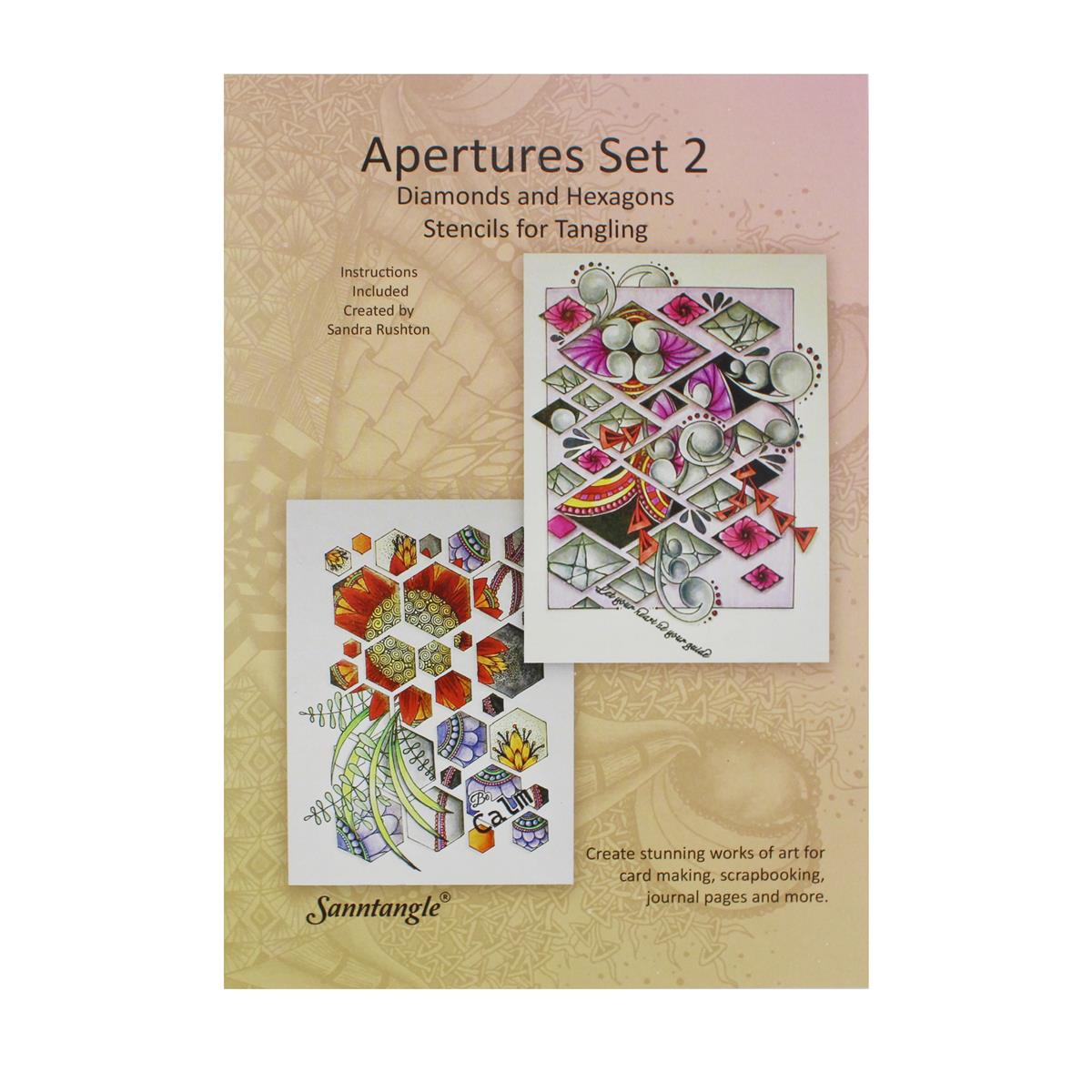 Sanntangle- Aperture Designs Set 2- Diamonds and Hexagons- Approx 18 x ...